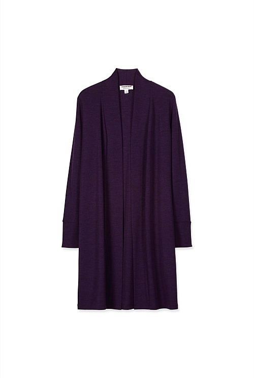 Mulberry Longline Babywool Cardigan - Knitwear | Country Road