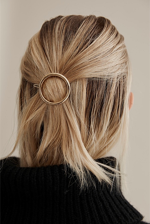 Gold Remy Round Clip - Hair Accessories | Country Road