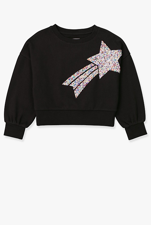 Charcoal Star Sweat - Sweats | Country Road