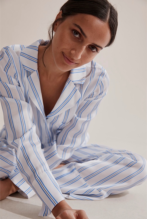 Antique White Stripe Pyjama Set - Sleepwear | Country Road