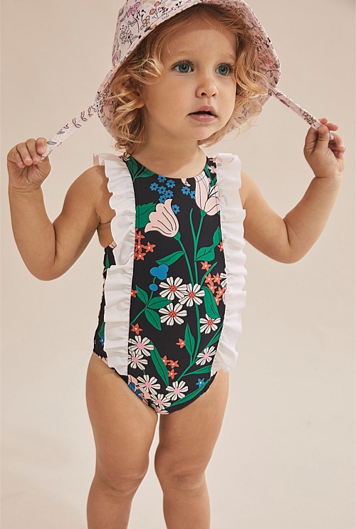 Charcoal Floral Bather - Swimwear | Country Road