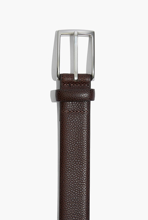 Oxblood Pebble Grain Belt - Belts | Country Road