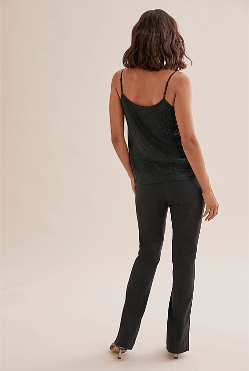 Black Metallic Cami - T-Shirts & Tops | Country Road