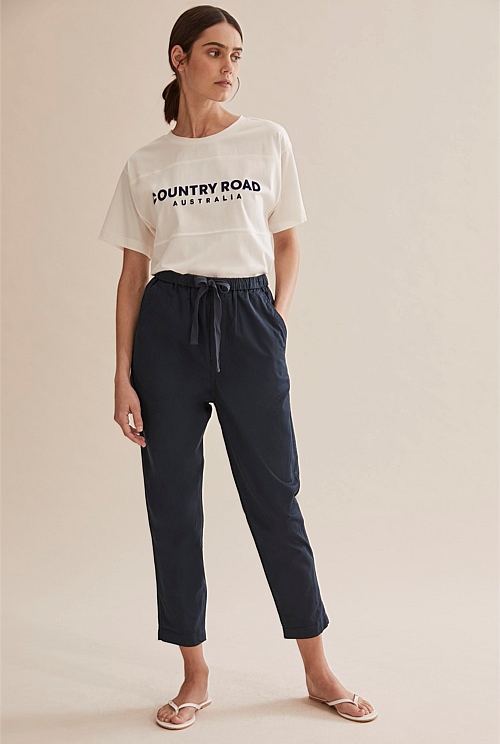 White Flocked T-Shirt - T-Shirts & Tops | Country Road