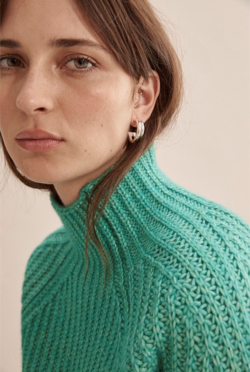 Silver Chloe Double Hoop - Earrings | Country Road