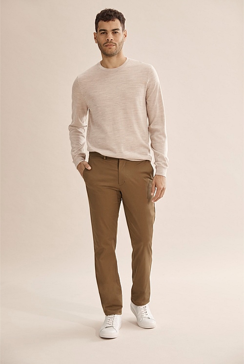 Walnut Regular Fit Travel Trouser - Chinos | Country Road