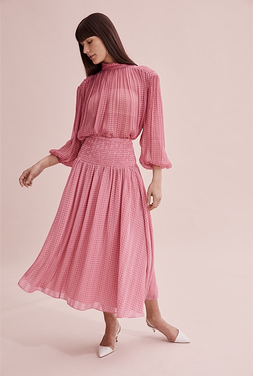 Cardamom Print Gathered Blouse - Shirts | Country Road