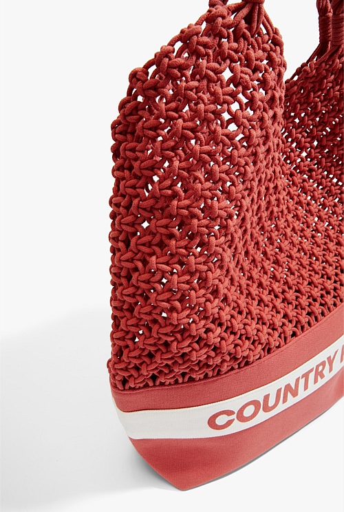 Chilli Red CR Net Shopper - Bags | Country Road