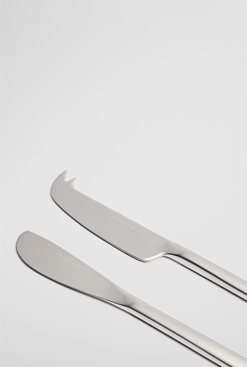 Brushed Steel Nolan Cheese Knife Set of 2 - Serving | Country Road